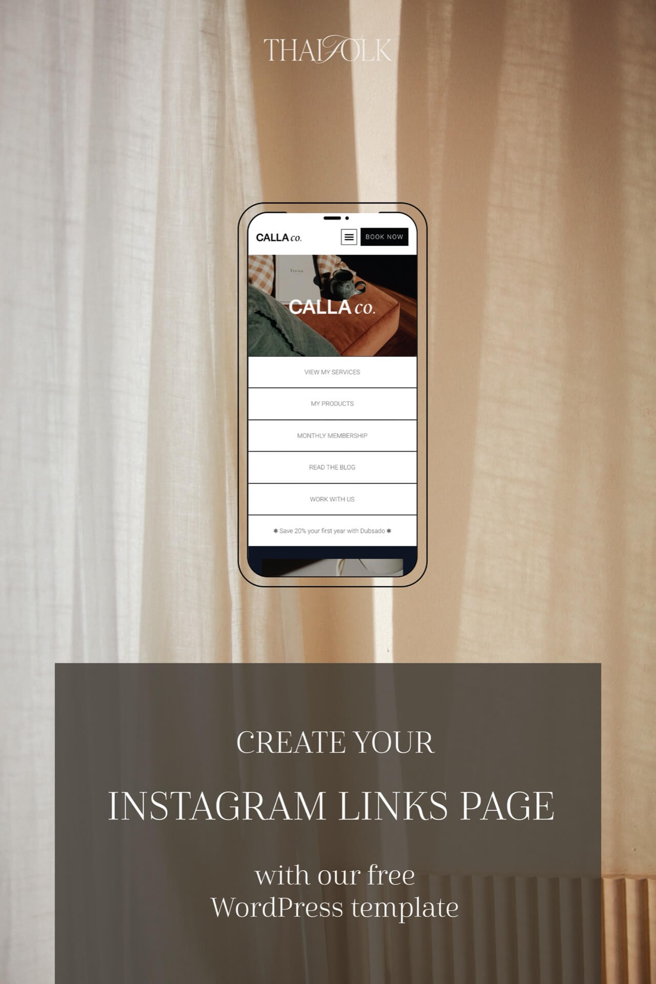 Create an On-Brand Instagram Landing Page | Free Template - ThaiFolk